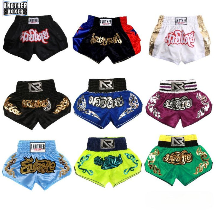 Classic Boxing Shorts for Men Training Fighting Muay Thai Shorts Boxing ...