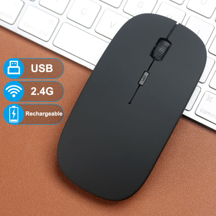 Rechargeable Wireless Mouse Gamer 2.4G USB Bluetooth-compatible Mouses ...