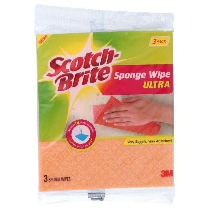 SCOTCH BRITE SPONGE WIPE 3PCS PACK | Daraz.pk