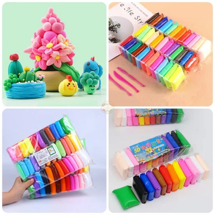 3 6 12 24 36 Pcs Pack Different colors Soft Rainbow Color Modeling Play ...