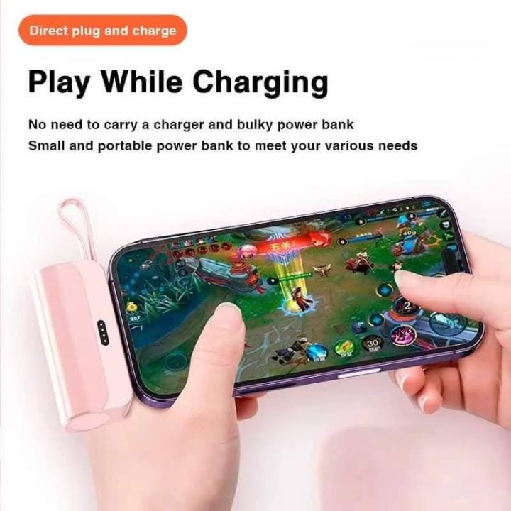 Mini Portable Power Bank External Battery Plug Play Power Bank (5000 ...