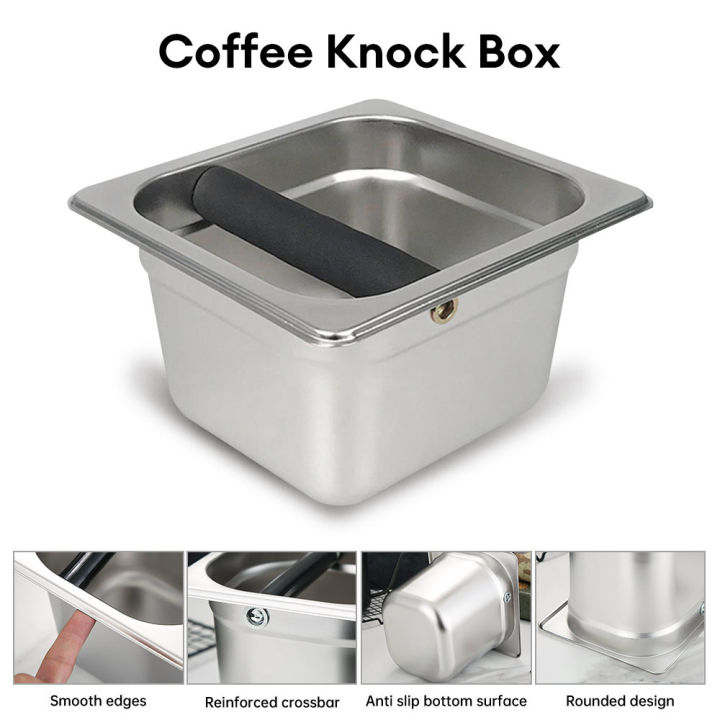 Coffee Knock Box Espresso Dump Bin for Barista Coffee Grind Anti-slip ...