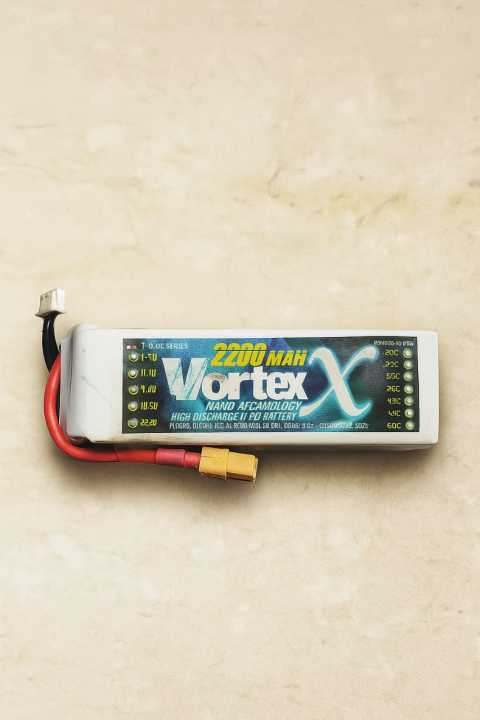 Lipo battery 14.8V 50C 2200mAh 4S RC Vortex X with XT60 Plug Storage ...