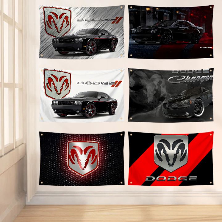1PC Dodges Viper Ram Racing Car Flag Workshop Flags Room Decor Flag ...