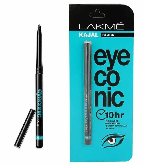 LAKME EYE CONIC BLACK PENCIL KAJAL 24 HOUR WATERPROOF KAJAL FOR GIRLS ...