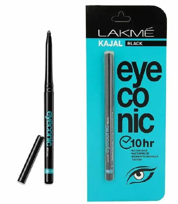 LAKME EYE CONIC BLACK PENCIL KAJAL 24 HOUR WATERPROOF KAJAL FOR GIRLS ...