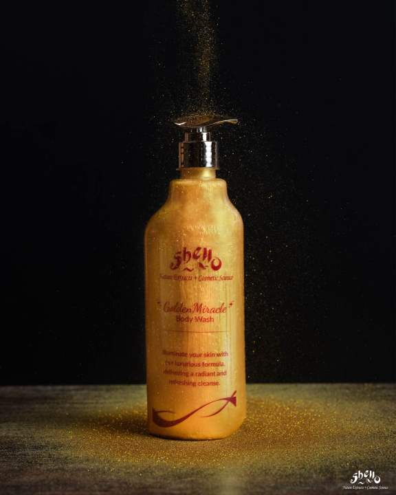 Shello Golden Miracle Body Wash 500ml with Free Loofah | Daraz.lk