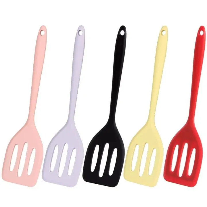 Silicone Spatula Egg Fish Frying Pan Scoop Fried Shovel Slotted Turners ...