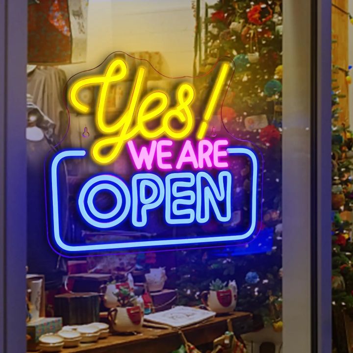 Open Neon Signs Bright LED Light High Visibility Advertisement Board ...