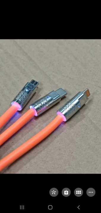 pure copper 3 in 1 super charging cable v8 typeC iphone all pins are ...