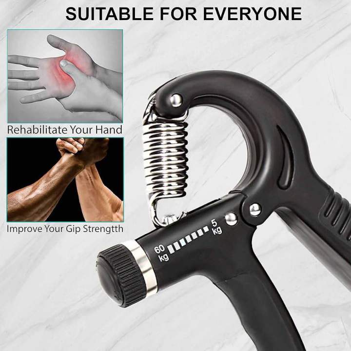 10-60Kg Adjustable Heavy Counting Grips New Strong Man Hand Grip Gym ...