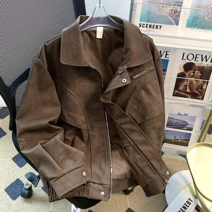 Men’s Retro Casual PU Leather Look Jacket Lining Casual Outer | Spring ...