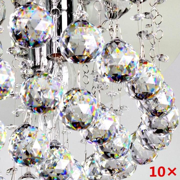 10Pcs Clear 20mm Crystal Chandelier Hanging Pendant Crystal Ball Glass ...