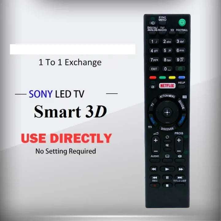 SONY Universal Remote for LCD & LED TV Smart with NETFLIX Button work ...
