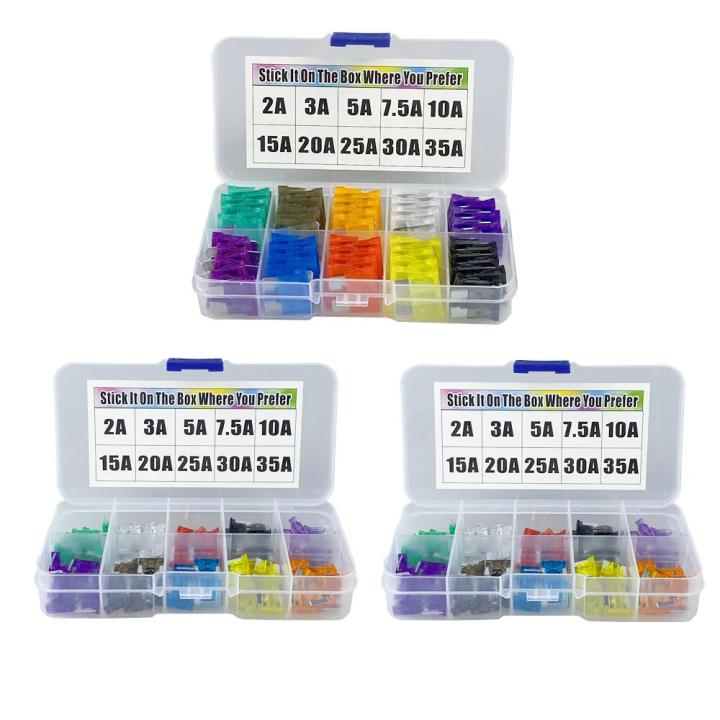 Medium Mini Auto Car Fuses 2A/3A/5A/7.5A/10A/15A/20A/25A/30A/35A Amp With Storage Case ...