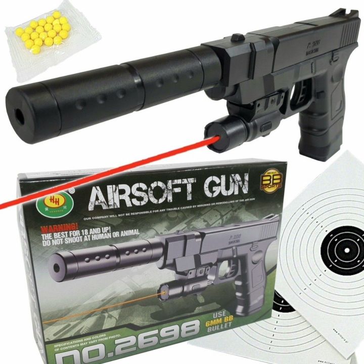 Glock 18 - Spring-powered BB Toy with 6mm Plastic Balls, Compact Design ...