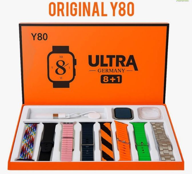 Y80 Ultra Smart Watch | 8+1 Combo Straps | Bluetooth Calling | Daraz.com.bd