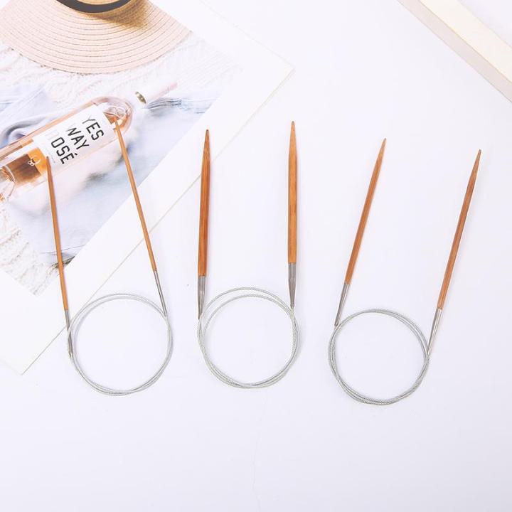 3.0-10mm Natural Bamboo Circular Knitting Needles Stainless Steel Tube ...