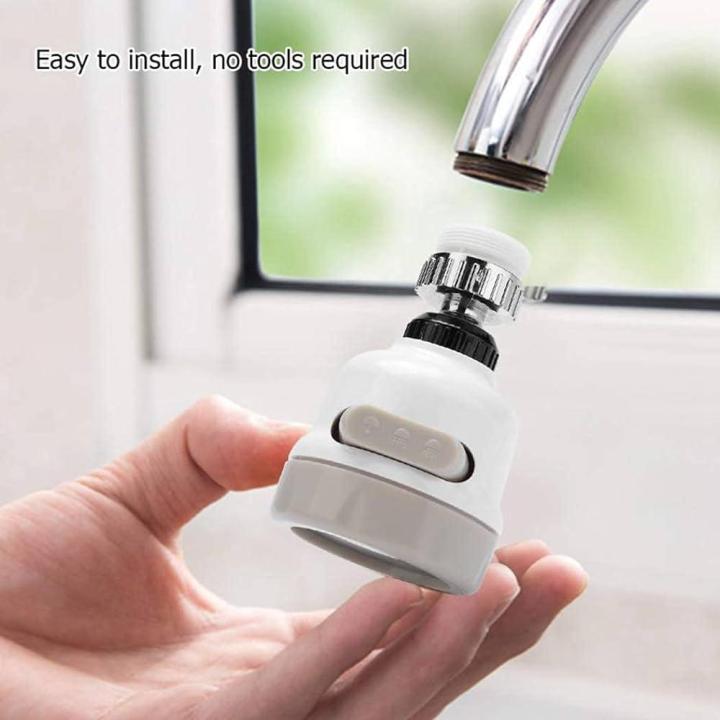 "360° Swivel Faucet Sprayer with Three Adjustable Water Flow Settings ...