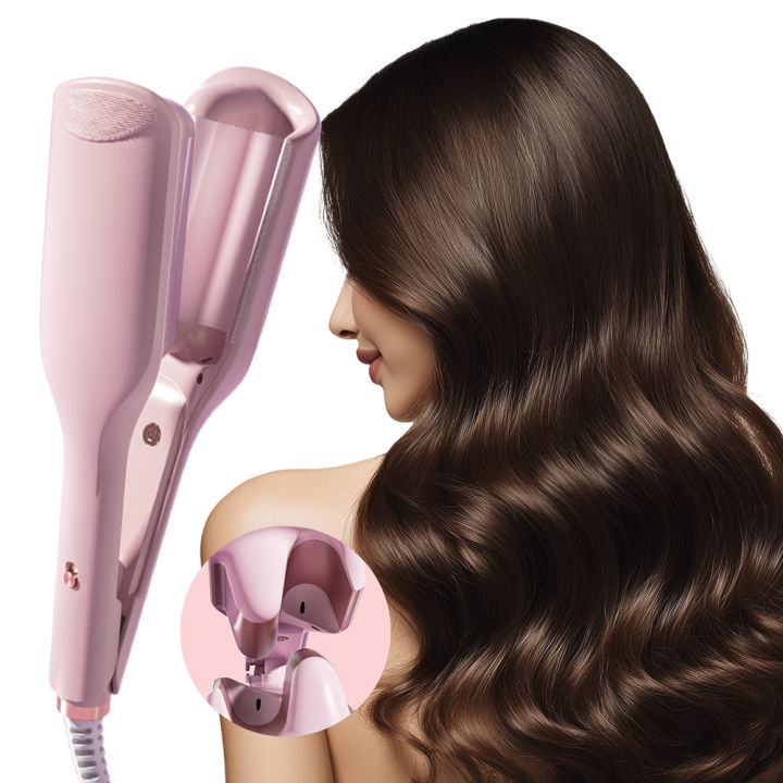 32mm Deep V Wave Hair Curler with 80M Negative Ions, 10-Minute Styling ...