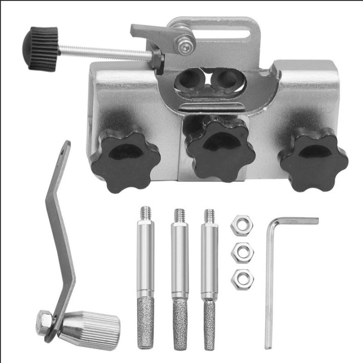 Portable Manual Chain Saw Blade Sharpener Tool Burr Grinding Stone ...