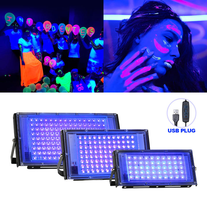 LED UV Lamp Flood Light 395nm 400nm USB 5V Ultraviolet Stage Lamp 50W ...