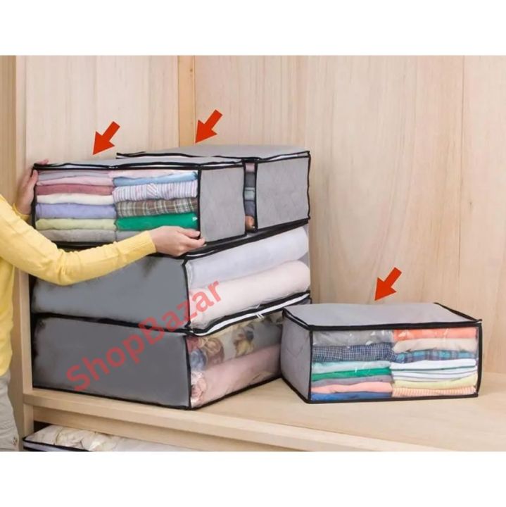 Extra Capacity Transparent Underbed Cloth Storage Bag | 1 Piece | Daraz ...