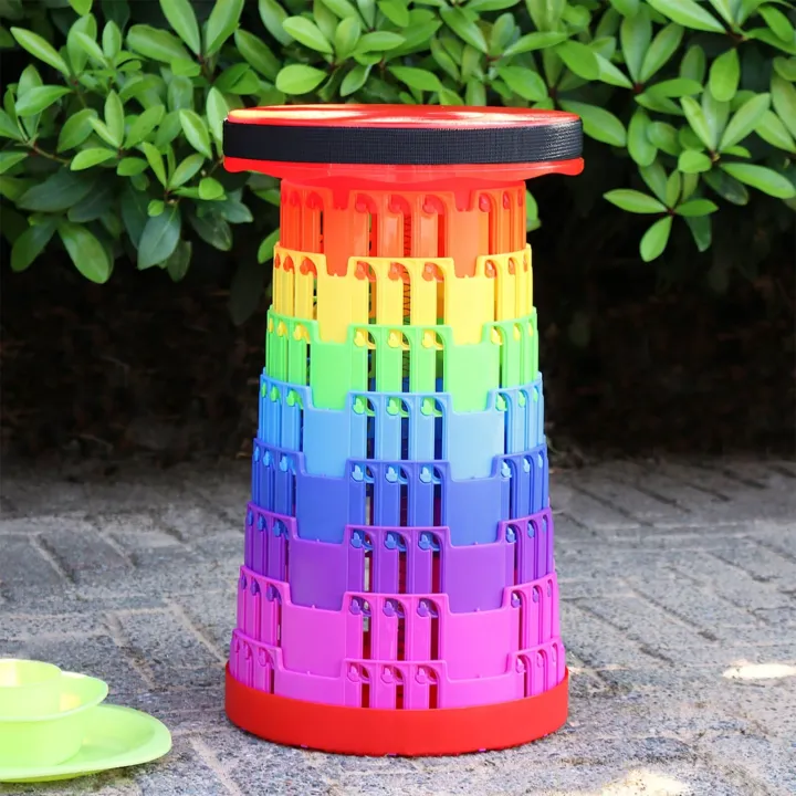 Magic Stool - Colorful Retractable Stool, Portable Telescopic Stool ...