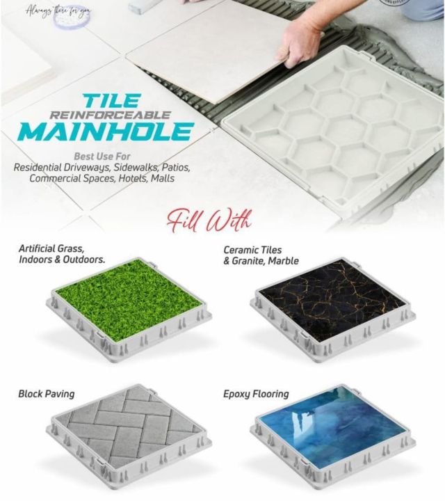 Mian hole cover tile grass 12x12 | Daraz.pk