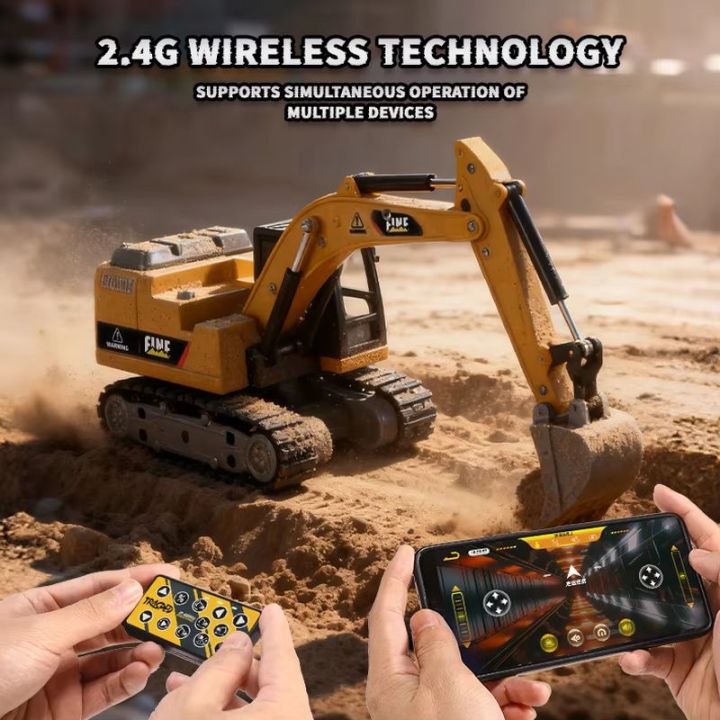 2025 New Desktop Remote Control Engineering Car Forklift 1:43 Mini Four ...