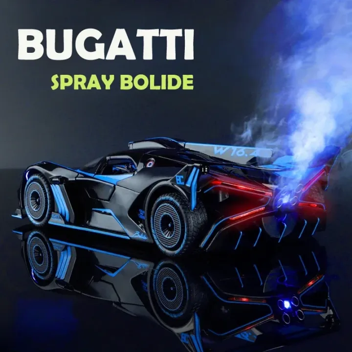 Spray 1/24 Bugatti Bolide Supercar Alloy Model Sound Light Diecast Toy ...