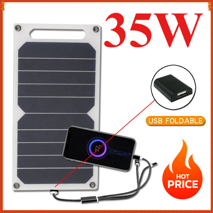 Sunpower 35W Outdoor Solar Charger 5V USB Panel Portable for Phone ...