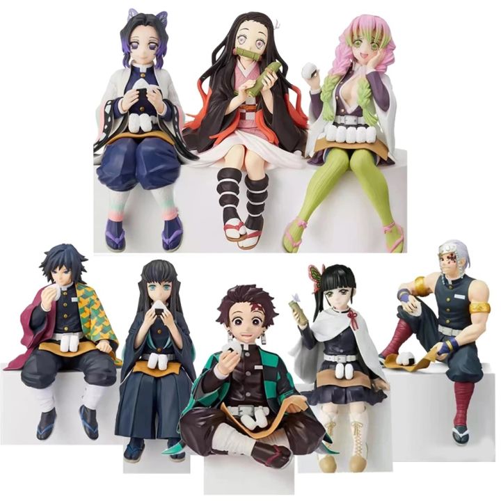 10-15cm Anime Demon Slayer Figure Kamado Tanjirou Nezuko Sitting ...