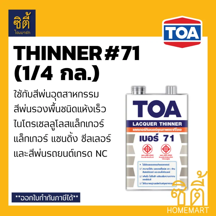 Toa thinner 71 Toa A71 (1/4 GL) | Shop.com.mm