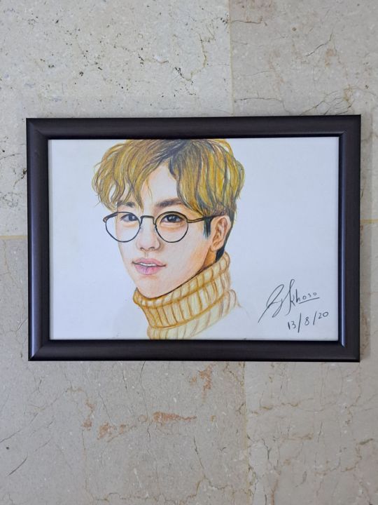 JIN BTS portrait with frame A4 size | Daraz.pk