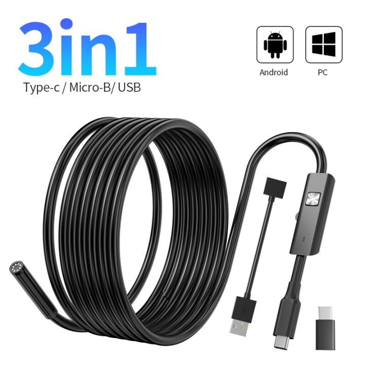Android Endoscope 5.5mm 7mm Borescope Inspection Snake Camera ...