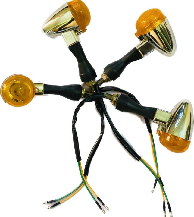 Motorcycle Indicators Turn Signals Blinkers Chrome Custom cafe racer ...