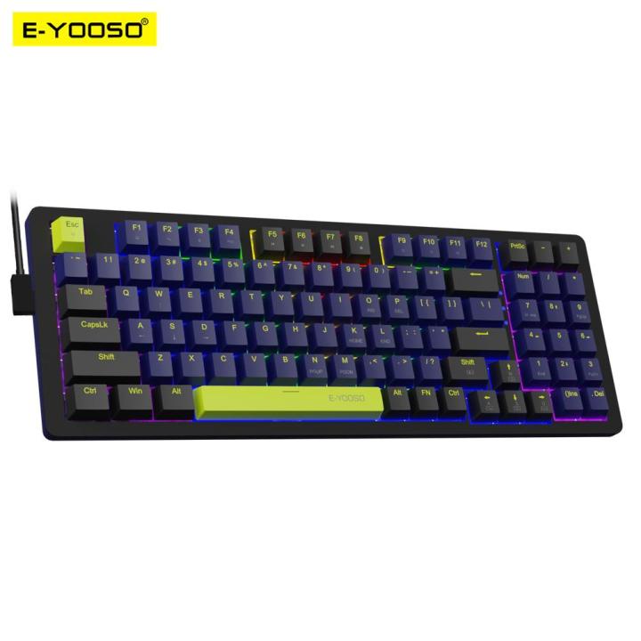 E-YOOSO Z94 USB Mechanical Gaming Keyboard Wired Monochrome Backlit 94 ...