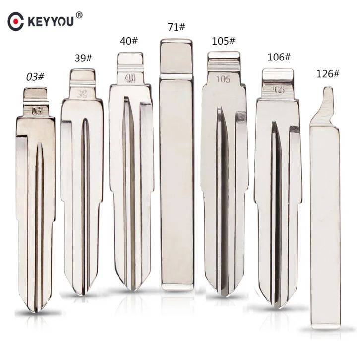 KEYYOU 3PCS Flip Key Blade No.03 #39 #40 #105 #106 #71 HU100 HU43 KD ...