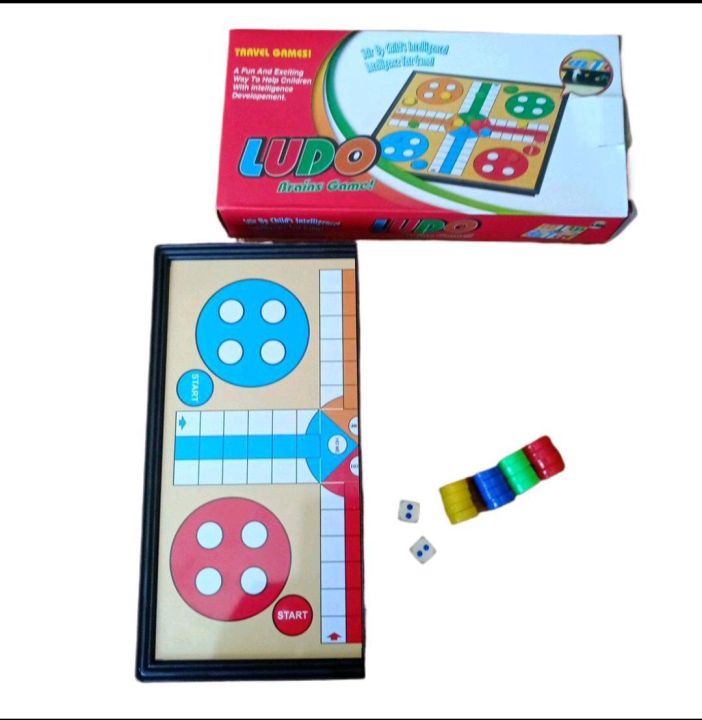 Magnetic Ludo Set With Two Dice And 16 Charcters Complete Set-9.8'×3.5 ...