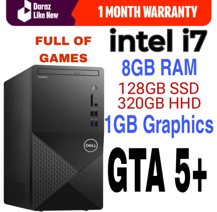 core i7 Processor Gaming PC 128GB SSD,320GB HHD,1GB Graphics Card/ Core ...