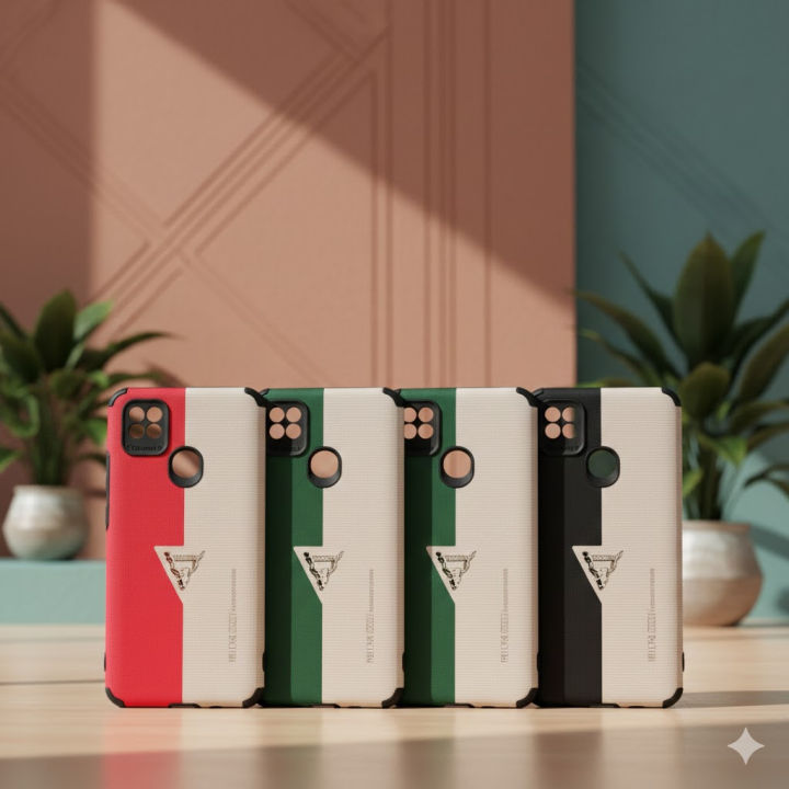 Xiaomi Redmi 9c , Xiaomi Redmi 10A Back Cover Soft Dual Leather Case ...