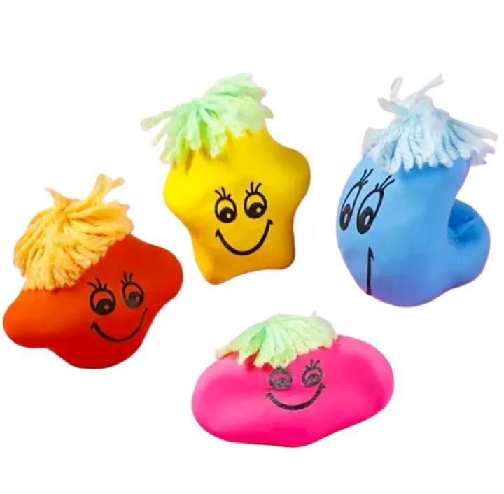 pack of 2 piece multi colours smily face stress ball anger reliever ...