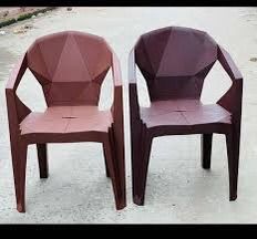 Set of 4&6 diamond Plastic Chairs with 1 Folding Plastic Tabel | Daraz.pk