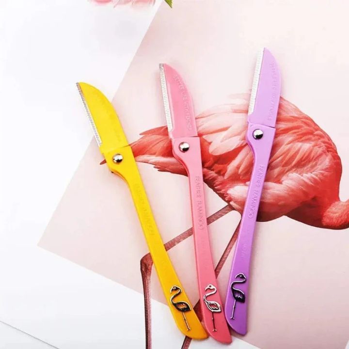 Feather Flamingos Facial Razors for Women – Pack of 3 | Face & Eyebrow ...