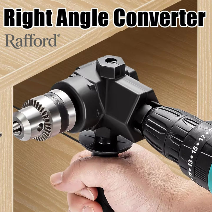 90° Three Jaw Chuck Corner Impact Drill Adapter Right Angle Bend ...