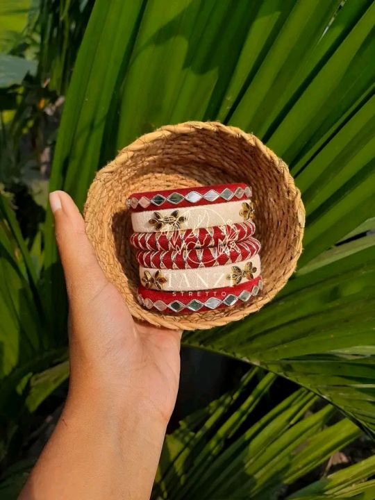 Hand made Silk thread and Fabric bangles | Daraz.com.bd