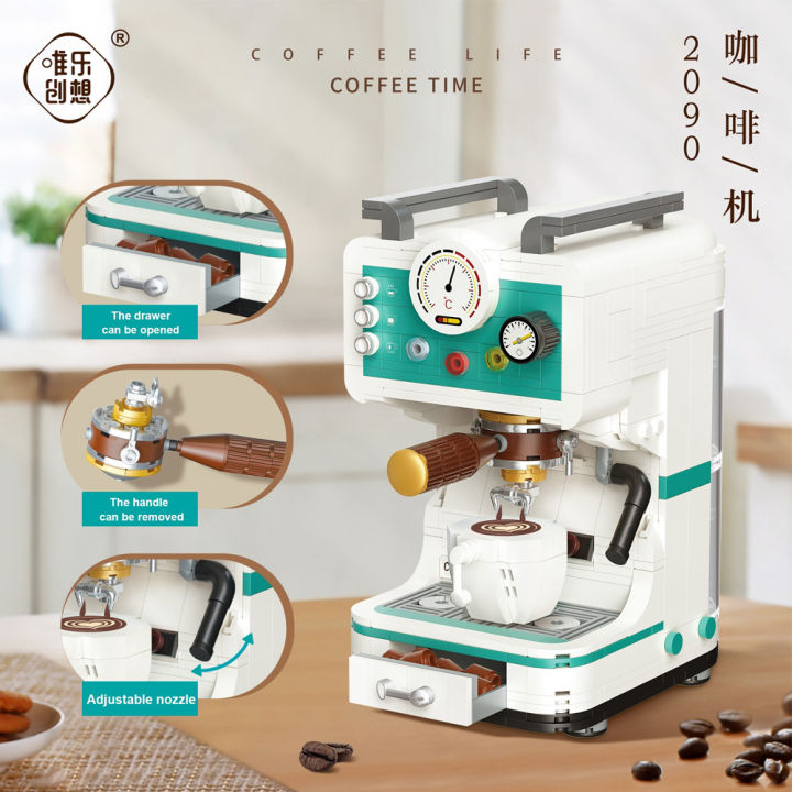 XK 2090 Italian espresso coffee machine mini block building set 663 ...