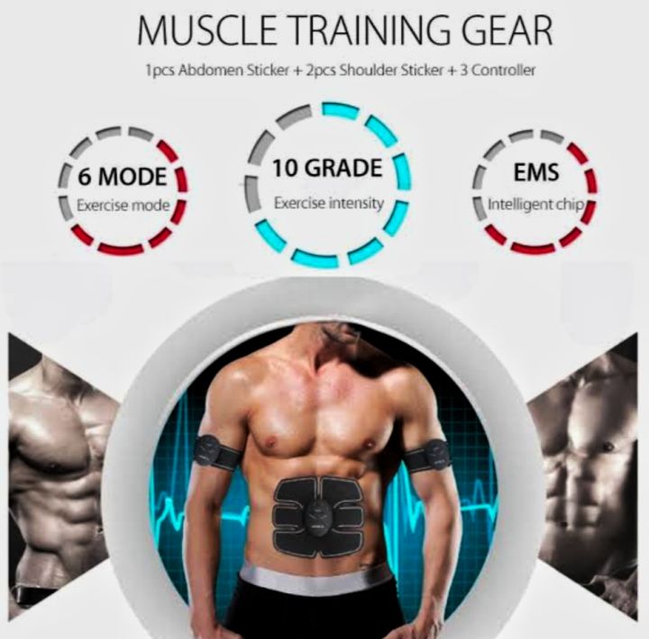 Wireless EMS Abs Trainer | Electric Muscle Stimulator | Complete Pack ...