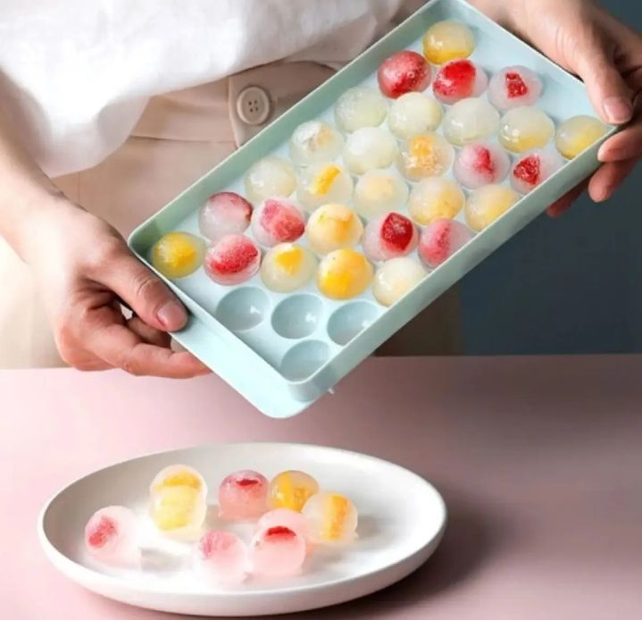 Silicone Ice Cube Tray 37 Round Ice Cube Mold Ball Ice Cube Maker DIY ...